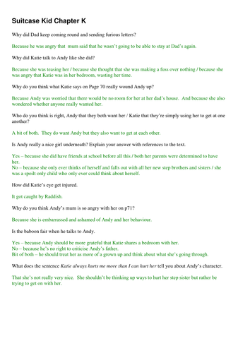Jacqueline Wilson - The Suitcase Kid - 5 weeks' Guided reading ... Jacqueline Wilson - The Suitcase Kid - 5 weeks' Guided reading ...