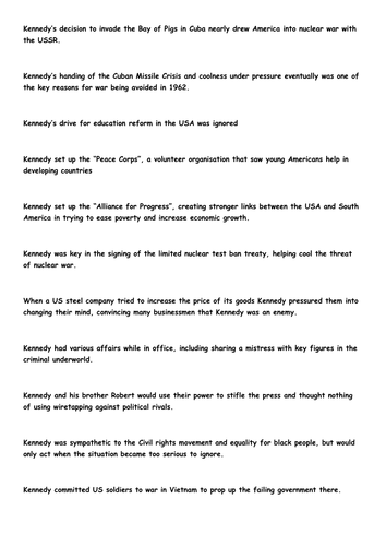 The assassination of John F Kennedy | Teaching Resources