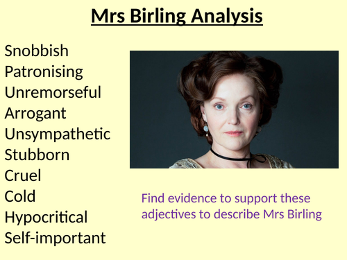 Mrs Birling | Teaching Resources
