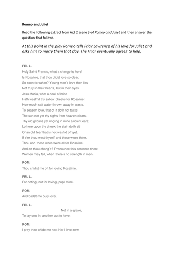 Romeo and Juliet Exam revision bundle new specification 9-1 with sample ...