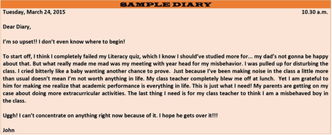 DIARY ENTRY FORMAT HANDOUT | Teaching Resources