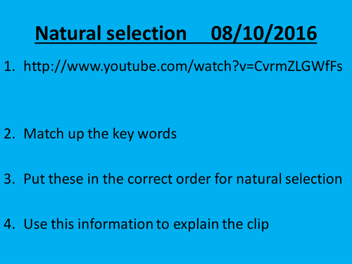 Ks3 And 4 Natural Selection Teaching Resources