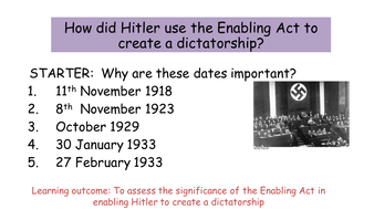 The Enabling Act | Teaching Resources