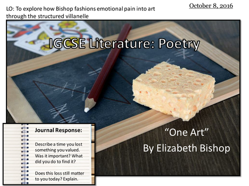 One Art by Elizabeth Bishop (IGCSE Literature) | Teaching Resources