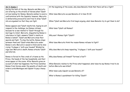 Romeo and Juliet comprehension questions Acts 1-5 | Teaching Resources