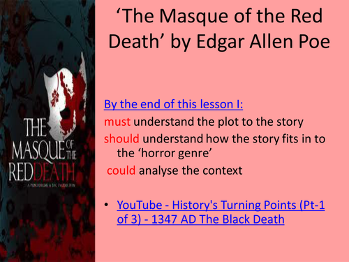 Edgar Allan Poe Short stories 19th century literature KS3 Gothic horror ...
