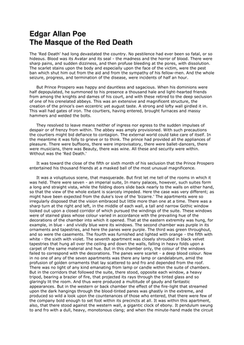 Edgar Allan Poe Short stories 19th century literature KS3 Gothic horror ...