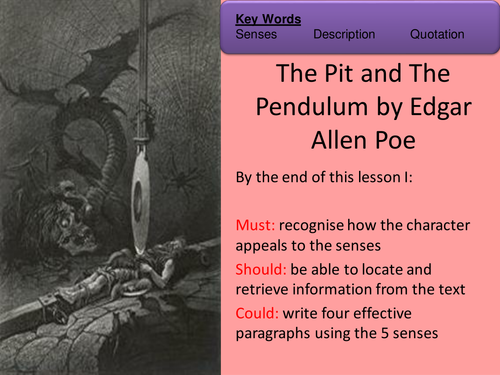 Edgar Allan Poe Short stories 19th century literature KS3 Gothic horror ...