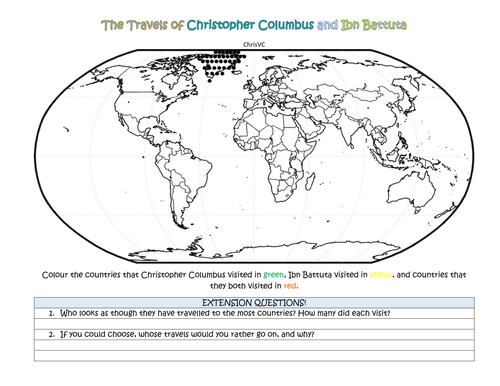 Great Explorers: Christopher Columbus and Ibn Battuta! | Teaching Resources
