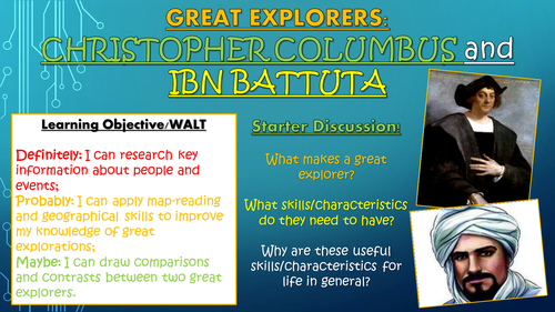 Great Explorers: Christopher Columbus and Ibn Battuta! | Teaching Resources