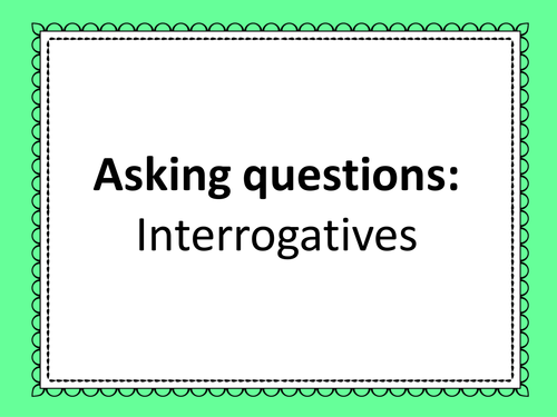 Asking questions in Spanish | Teaching Resources