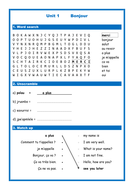 French greetings (Bonjour) - Simple Worksheet (Studio/Expo) | Teaching ...