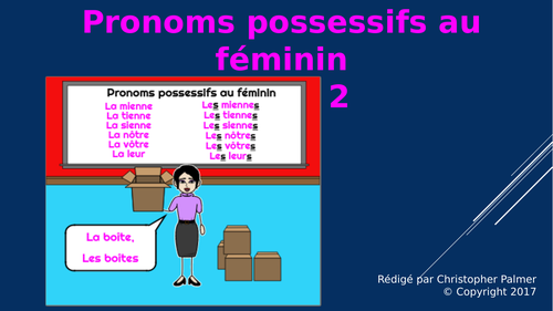 French: Possessive pronouns - Part 2 (Feminine form) | Teaching Resources