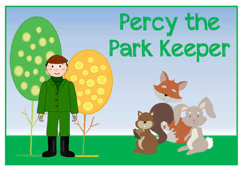 PERCY THE PARK KEEPER STORY TEACHING RESOURCES EYFS KS1 ENGLISH AUTUMN ...