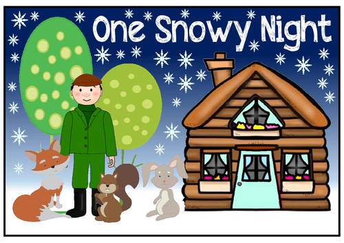 ONE SNOWY NIGHT STORY TEACHING RESOURCES EYFS KS1 PERCY PARK KEEPER ...