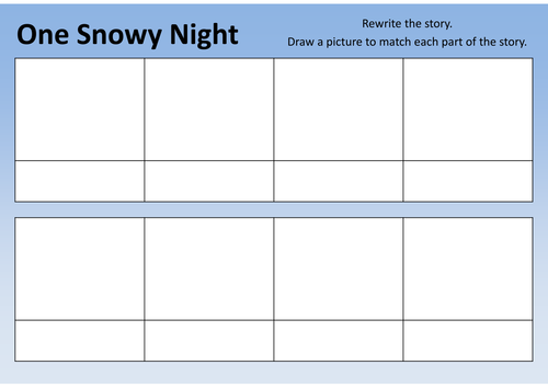 ONE SNOWY NIGHT STORY TEACHING RESOURCES EYFS KS1 PERCY PARK KEEPER ...