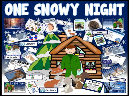 ONE SNOWY NIGHT STORY TEACHING RESOURCES EYFS KS1 PERCY PARK KEEPER ...