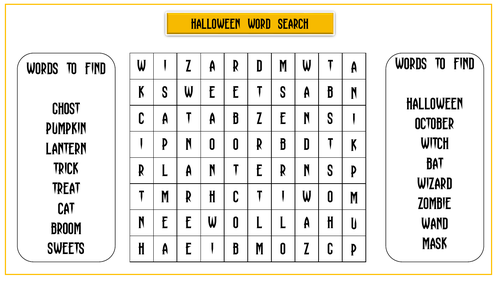 Halloween Word Search | Teaching Resources