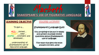 Macbeth: Shakespeare's Figurative Language! | Teaching Resources