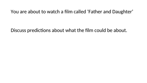 Writing a review on 'Father and Daughter' Oscar winning short film ...