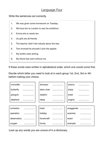 Test Your English Grammar And Punctuation Skills: Test 4 (9-14 years ...