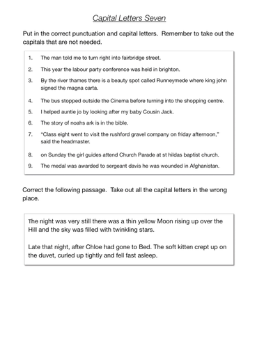 Test Your English Grammar And Punctuation Skills: Test 7 (9-14 years ...