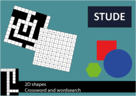 2D shapes wordsearch and crossword | Teaching Resources