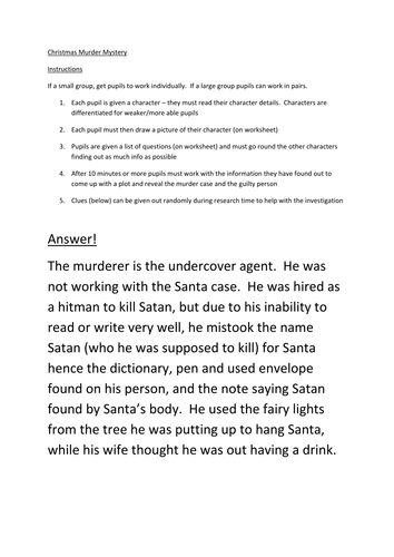 Wide range of Christmas themed activities - Quizes - Murder mystery ...