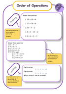 Order of Operations (BIDMAS) Differentiated Mastery Worksheets ...