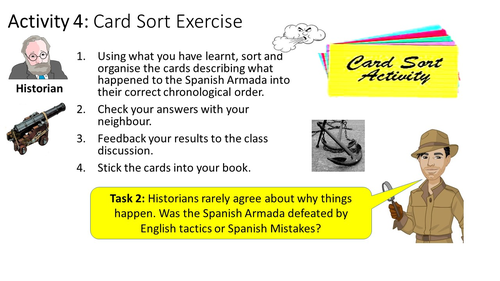 Card Sort: Spanish Armada Chronology Exercise | Teaching Resources