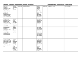 A Christmas Carol. Complete the AQA essay plan - How is Scrooge ...