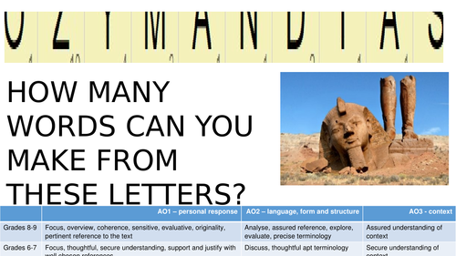 Ozymandias 2 lessons with worksheets, questions and annotations ...