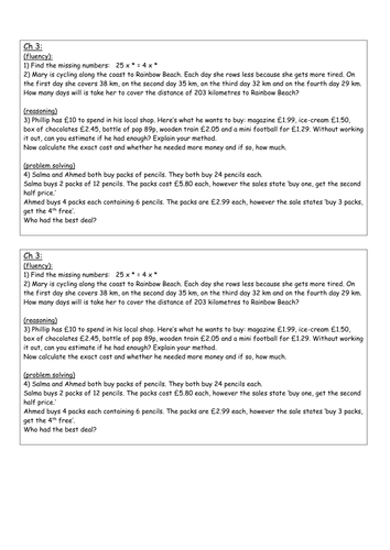 Year 6 week on mental addition and subtraction, BODMAS, problem solving ...
