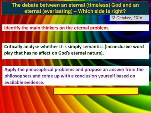 Boethius - Eternal, Timeless & Everlasting God | Teaching Resources