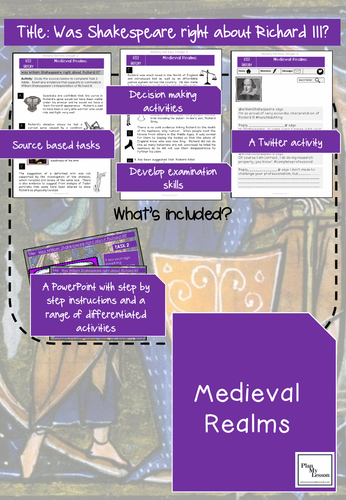 Medieval Realms: 'Was Shakespeare right about Richard III?' | Teaching ...