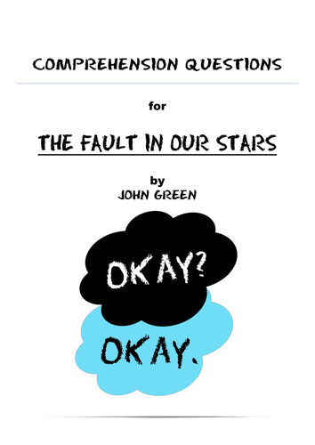 The Fault in Our Stars Activity Booklet | Teaching Resources