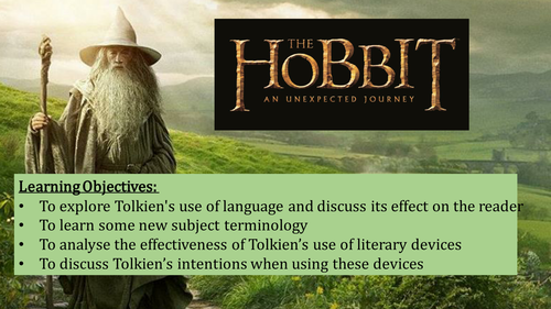 The Hobbit analysis of Tolkien's use of literary devices and language ...