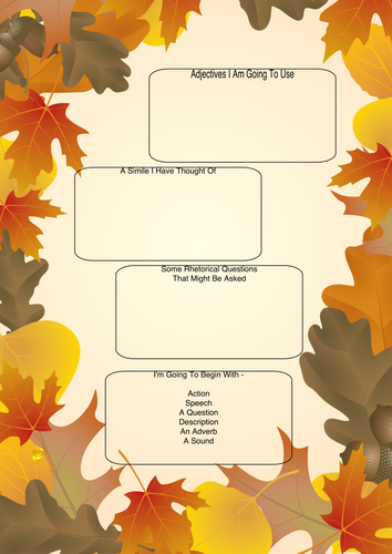Autumn Writing for KS2 & KS3 | Teaching Resources