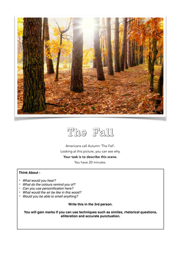 Autumn Writing for KS2 & KS3 | Teaching Resources