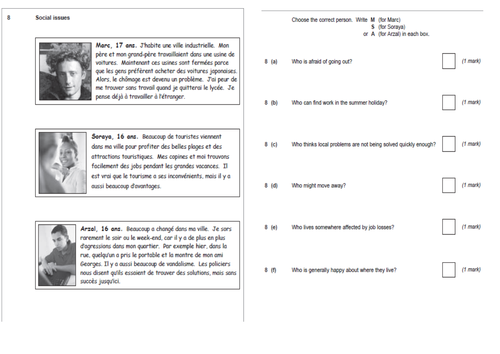 Social issues / world problems - presentations, past exam questions ...