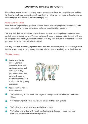 Boys and girls puberty Sex and relationships education | Teaching Resources