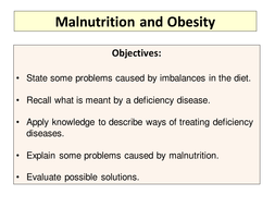 Malnutrition and Obesity | Teaching Resources