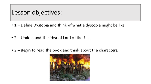 Introduction to Dystopia using 'Lord of the Flies' - first 12 pages ...