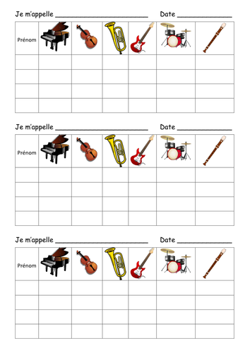 French Musical Instruments + jouer | Teaching Resources