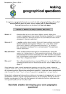 Geographical Enquiry: Asking geographical questions | Teaching Resources