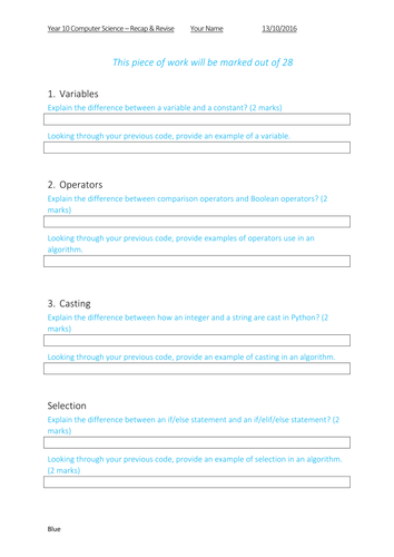 Python Introduction | Teaching Resources