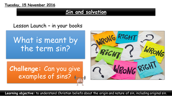 Sin and salvation | Teaching Resources