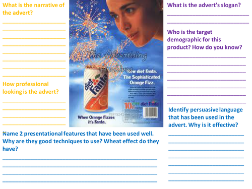 Advertising Media / English project useful as an enrichment activity ...