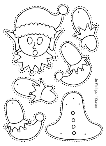 Christmas Split Pin Activity - Colour, Cut, Pin & Play - 6 designs ...