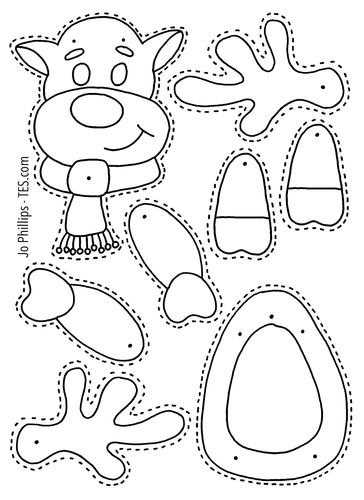 Christmas Split Pin Activity - Colour, Cut, Pin & Play - 6 designs ...